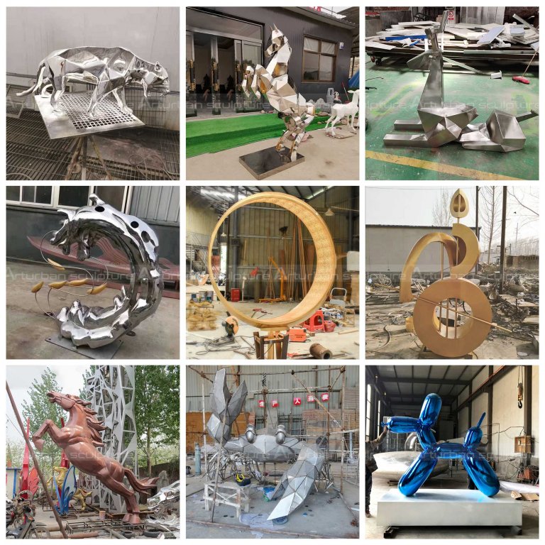 Metal Ballerina Sculpture