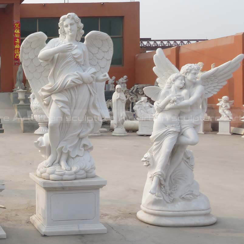 Cupid and Psyche Marble Sculpture