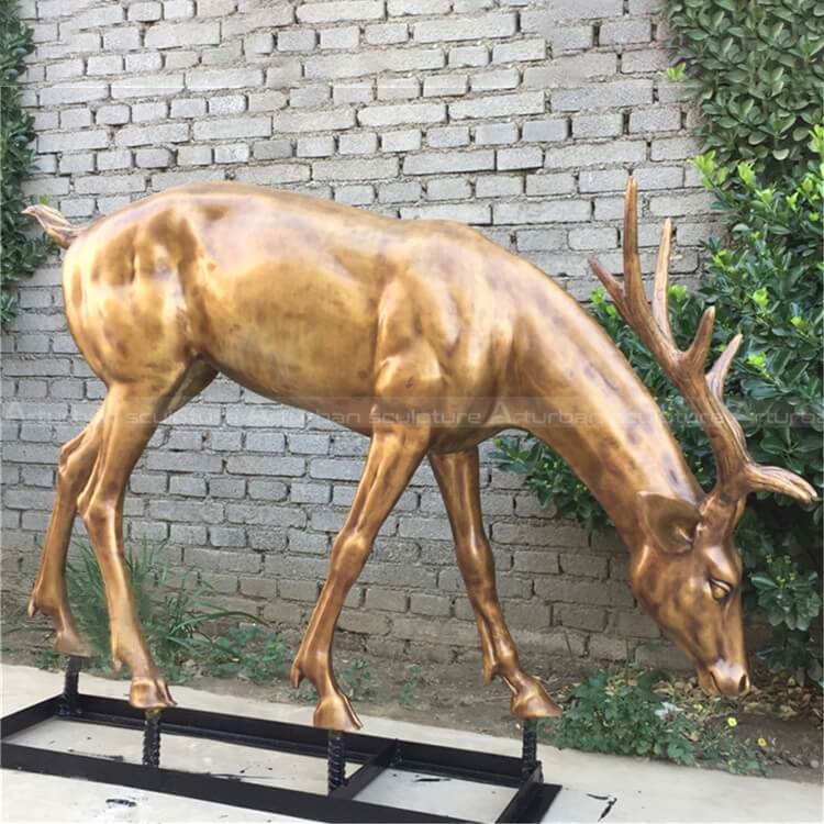 Large Metal Deer Statue