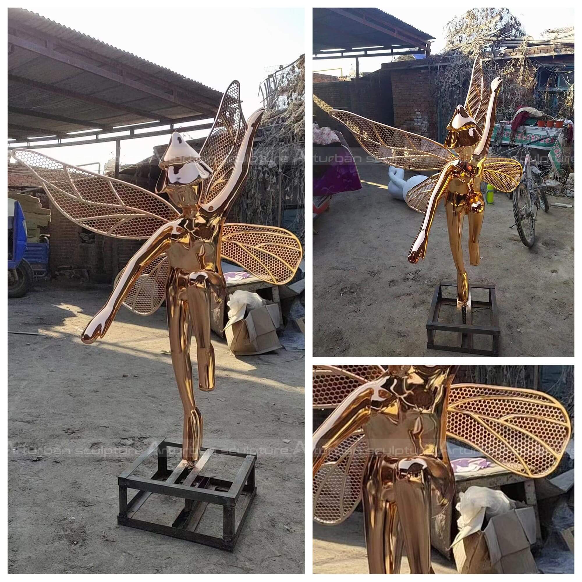 Bronze Elf Garden Statues