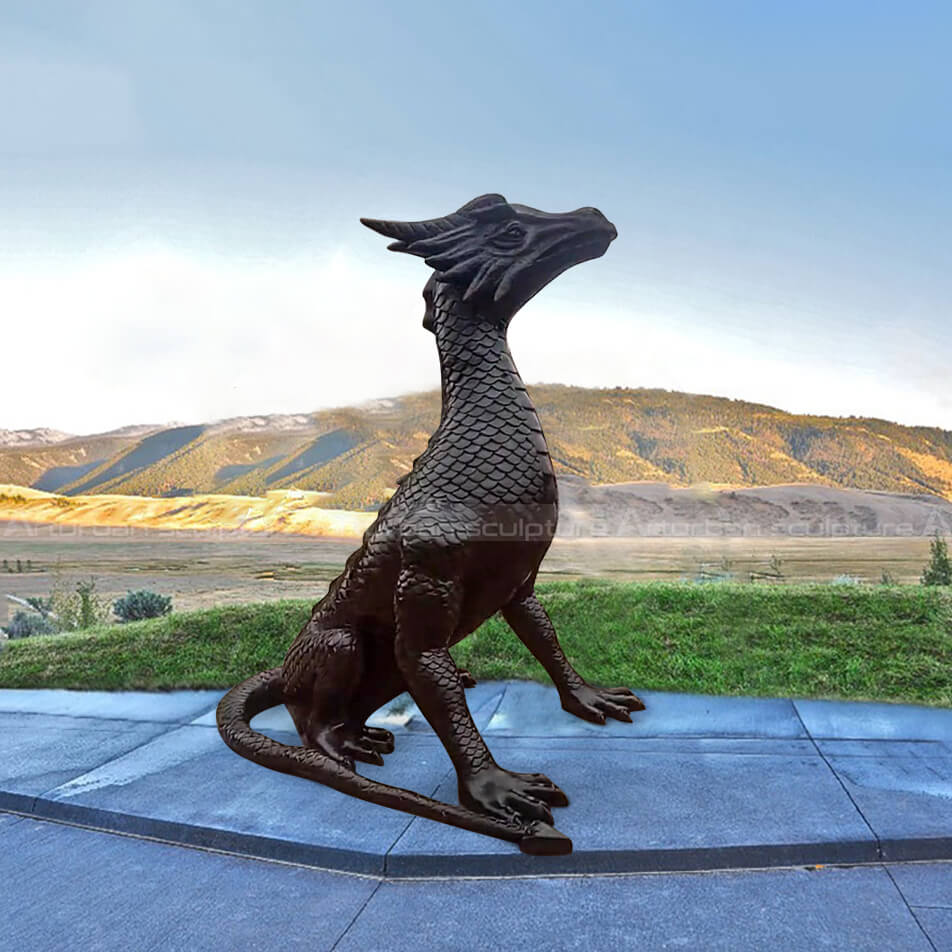 Bronze Dragon Sculpture
