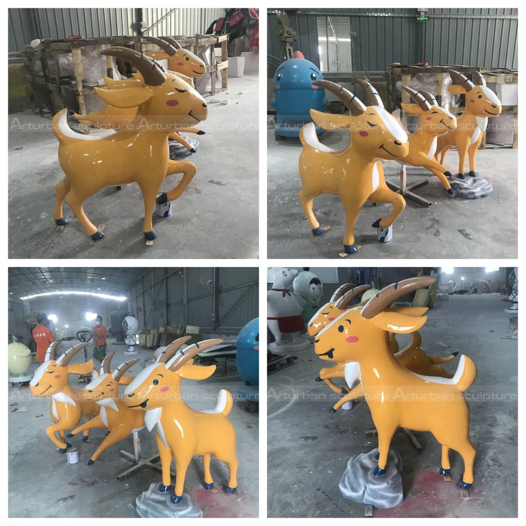 Resin Goat Statue