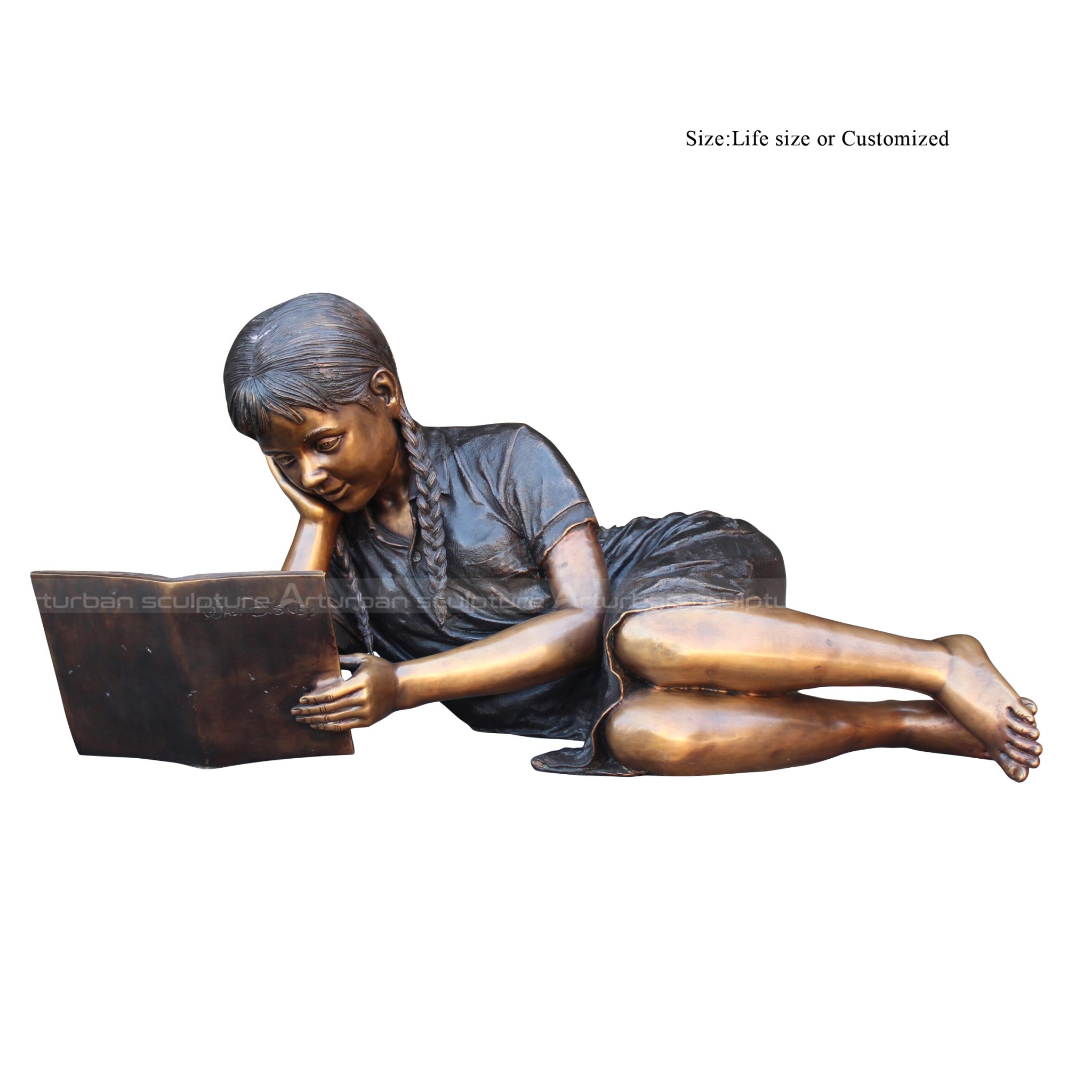 Girl Reading Garden Statue