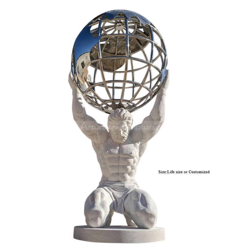 Atlas Holding The World Statue Of Atlas Greek God Carrying The World