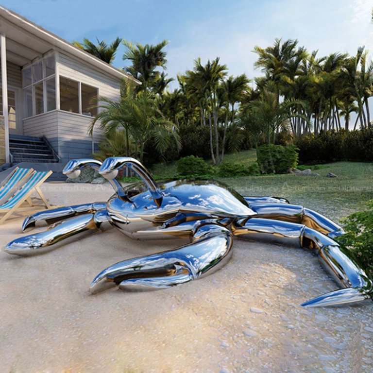 Metal Crab Sculpture