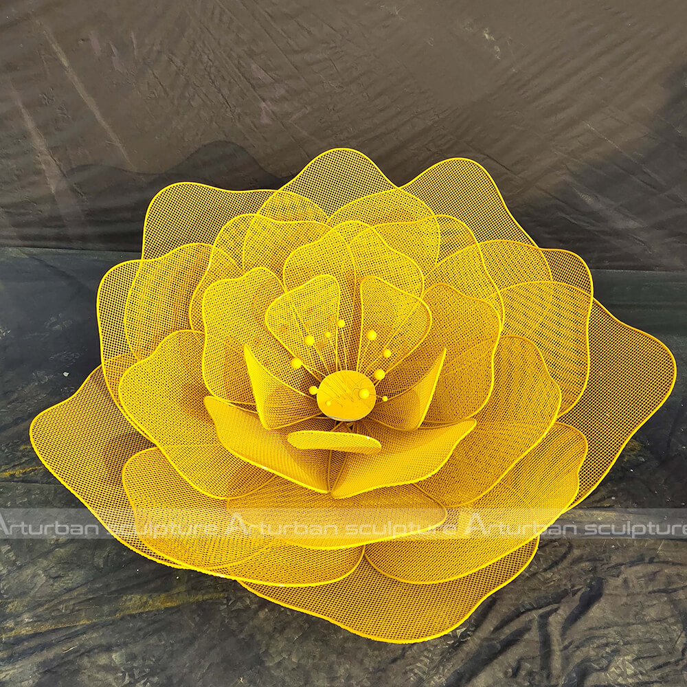 stainless steel flower sculpture - Arturban Statue