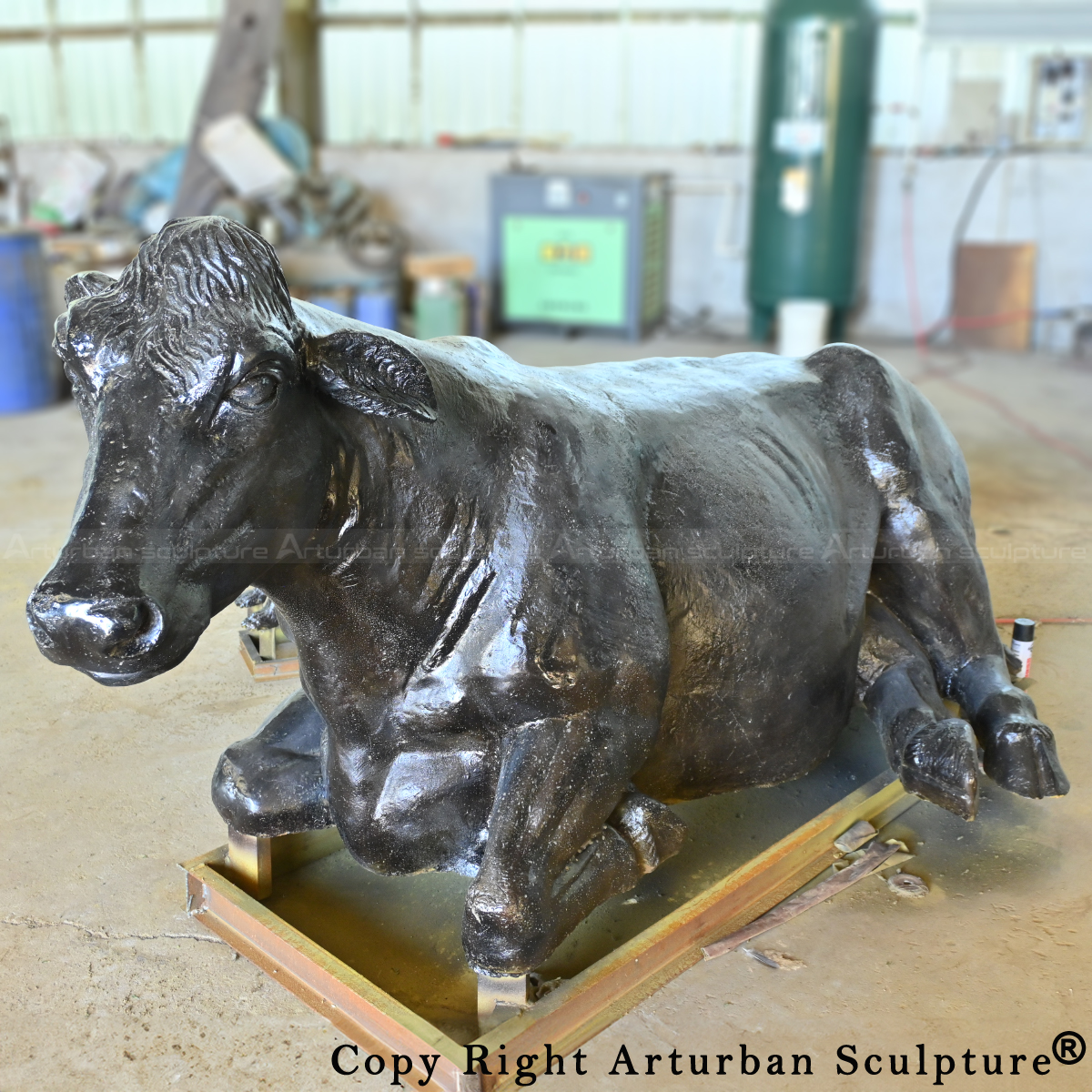 Cow Yard Statue, Cow Sitting Statue - Arturban Statue
