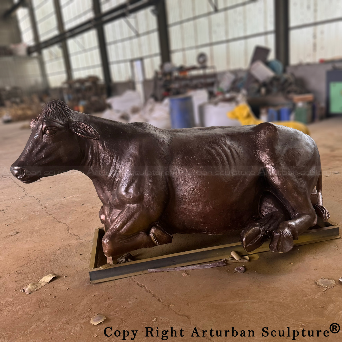 Cow Yard Statue, Cow Sitting Statue - Arturban Statue
