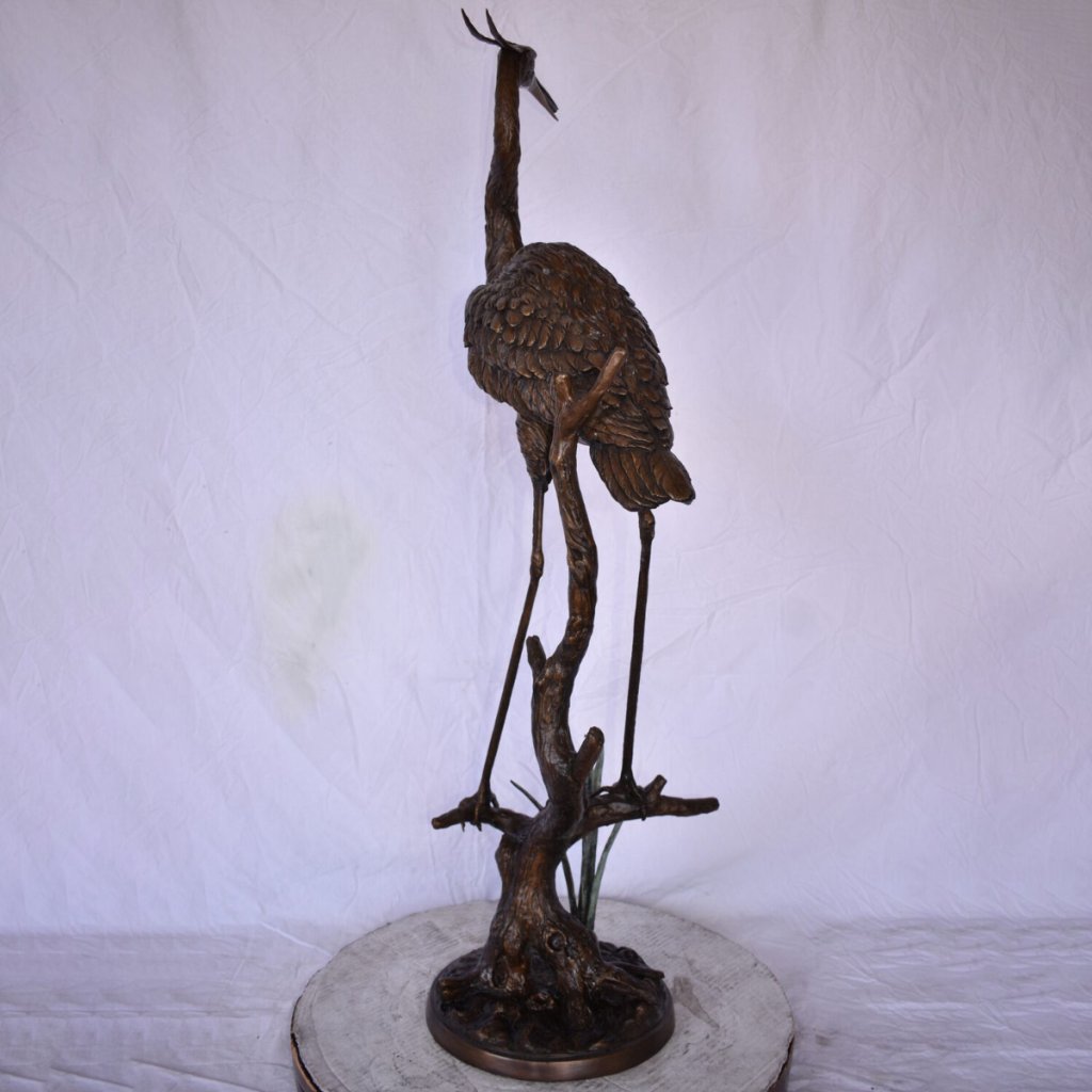 Blue Heron Bronze Sculptures - Arturban Statue
