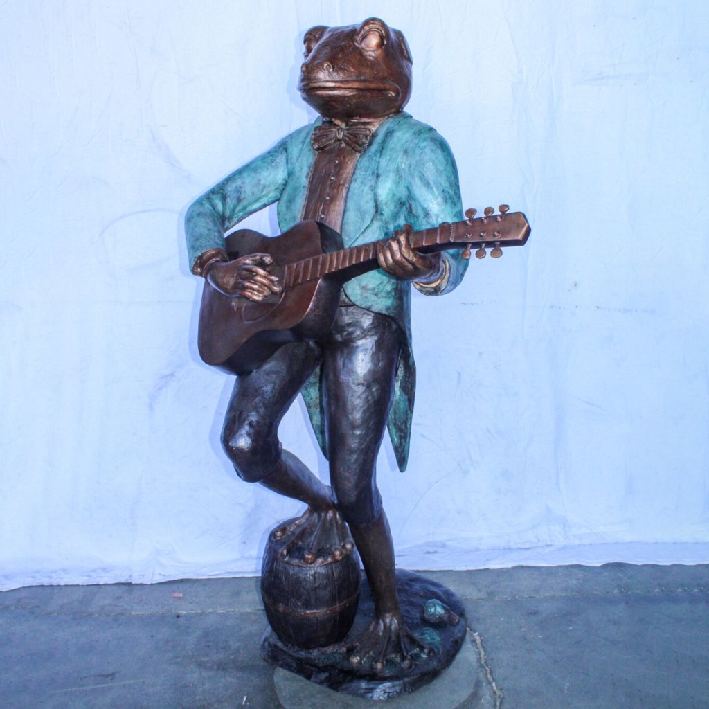 Musical Frog Statues, Frog Palying Guitar Statue - Arturban Statue