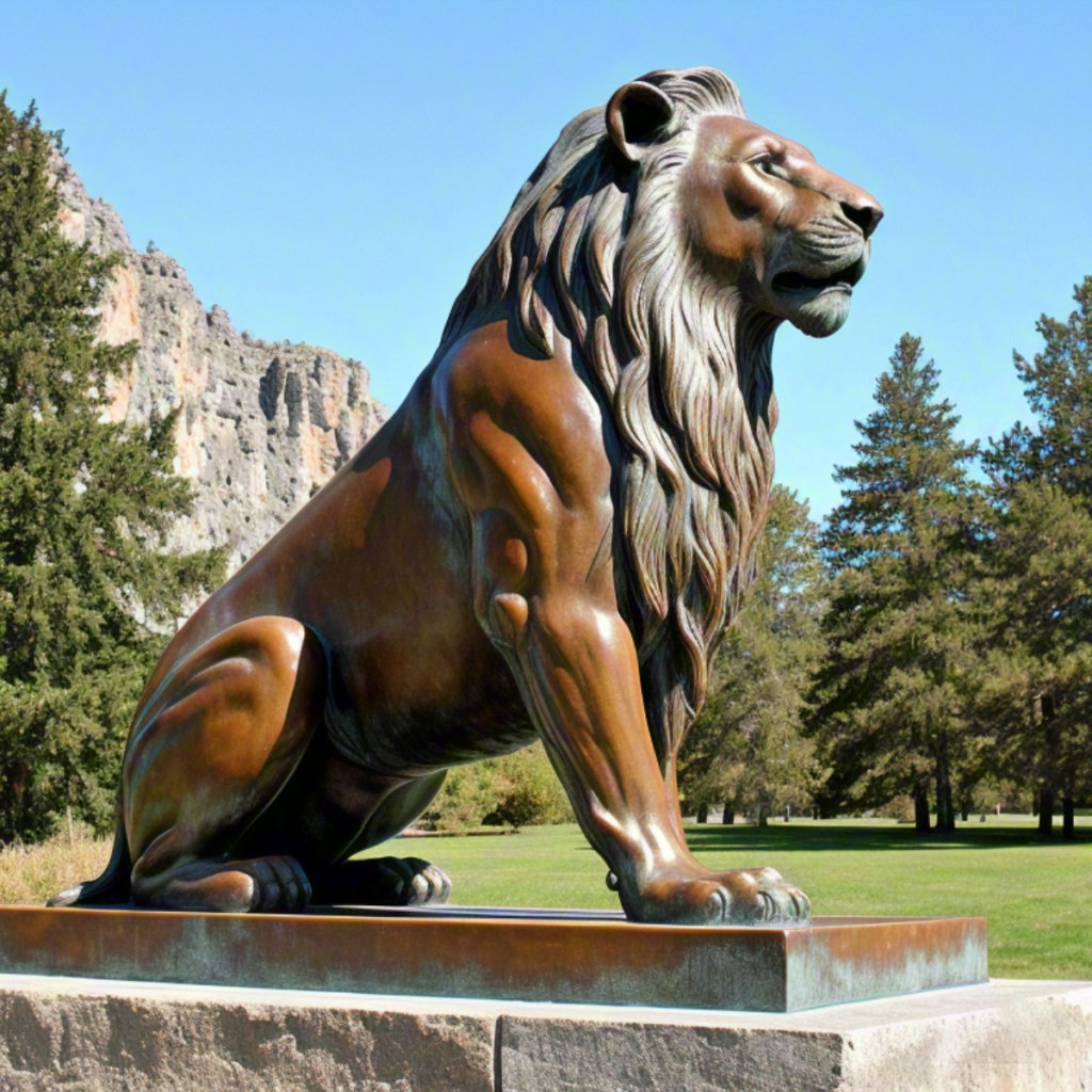 Seated Lion Statue - Arturban Statue