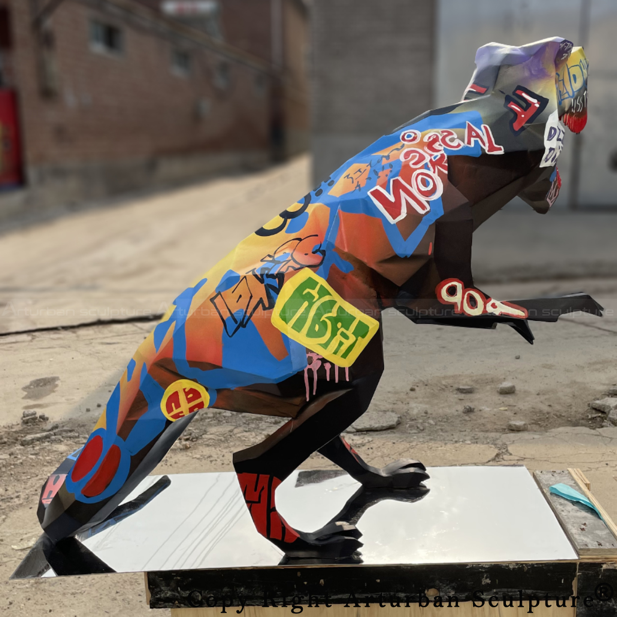 Richard Orlinski T Rex - Arturban Statue