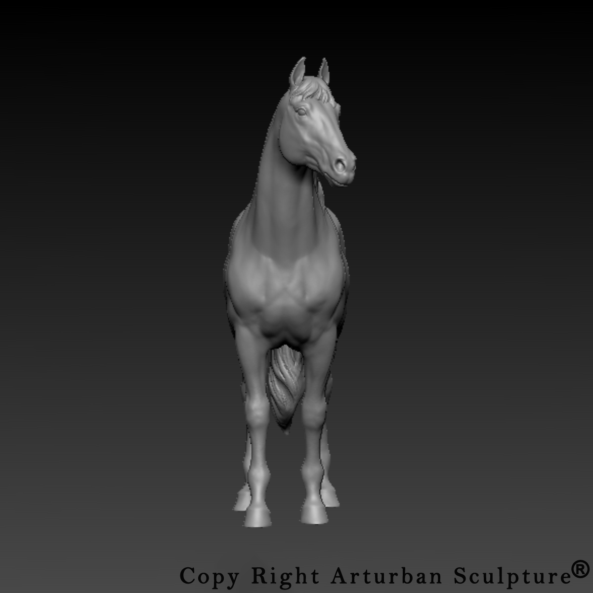 Painted Horse Statue - Arturban Statue