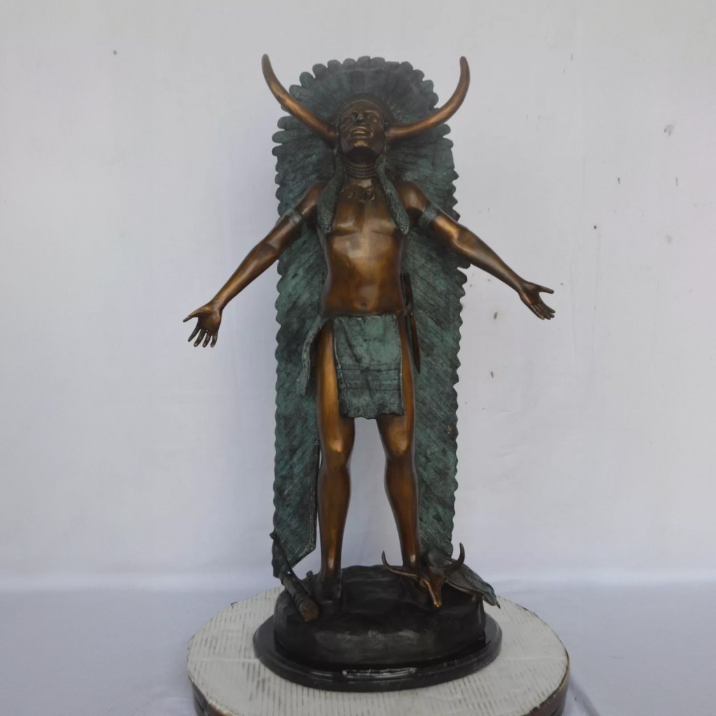 Bronze Indian Chief Statue - Arturban Statue