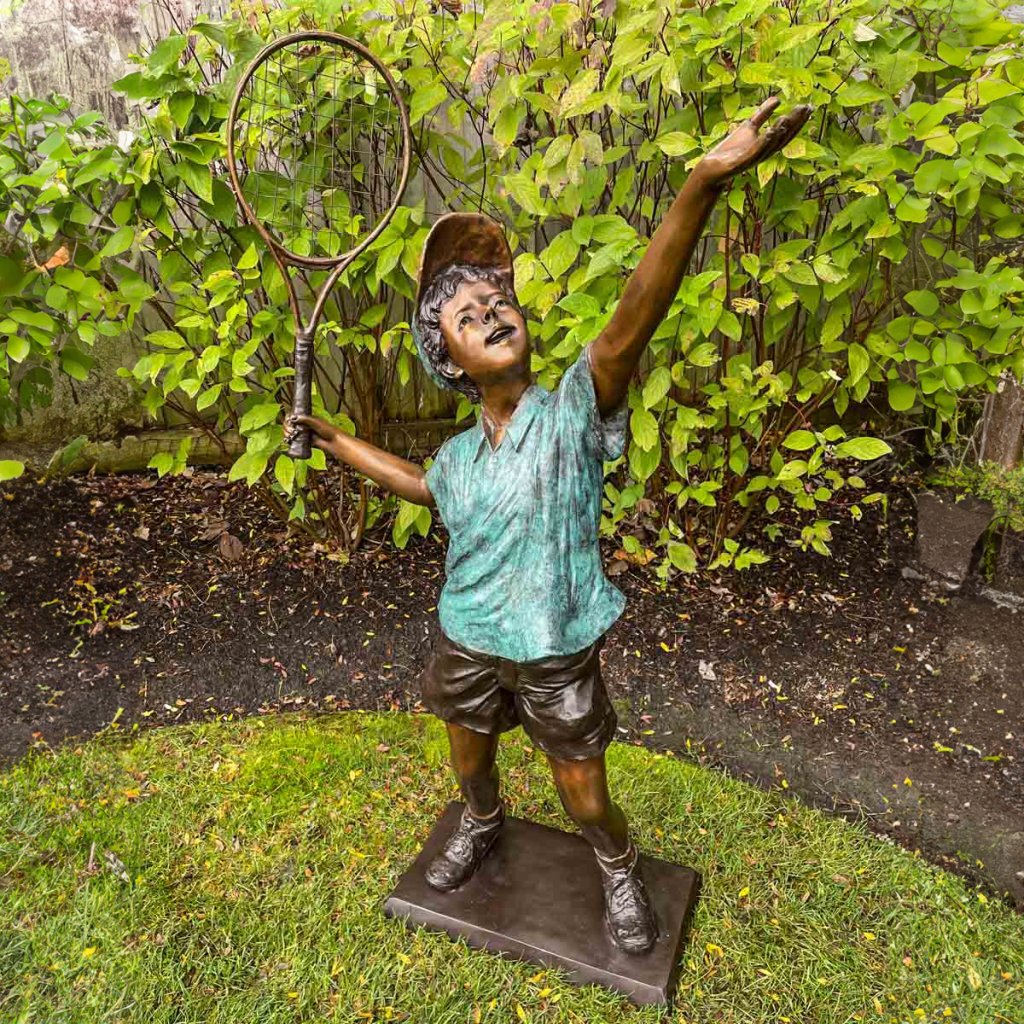 Bronze Tennis Boy Statue - Arturban Statue