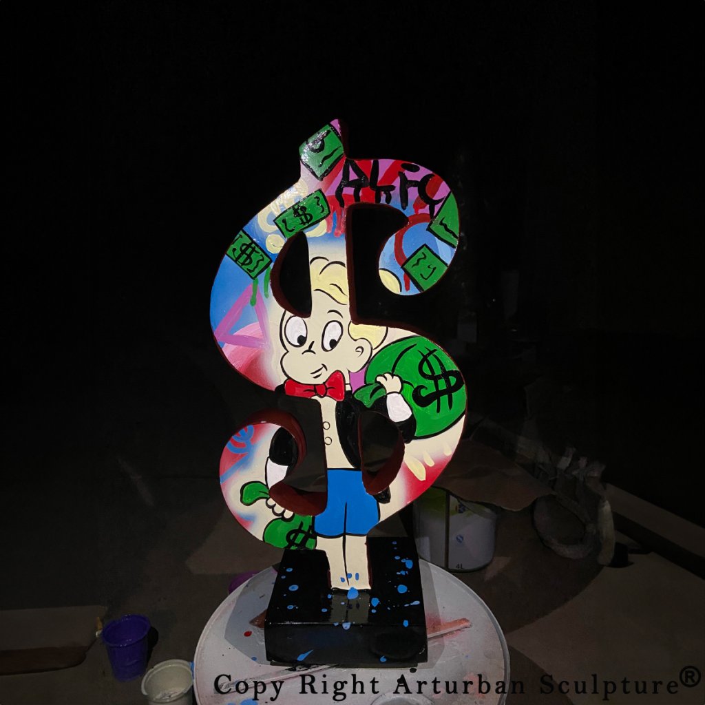 Dollar Sign Sculpture - Arturban Statue