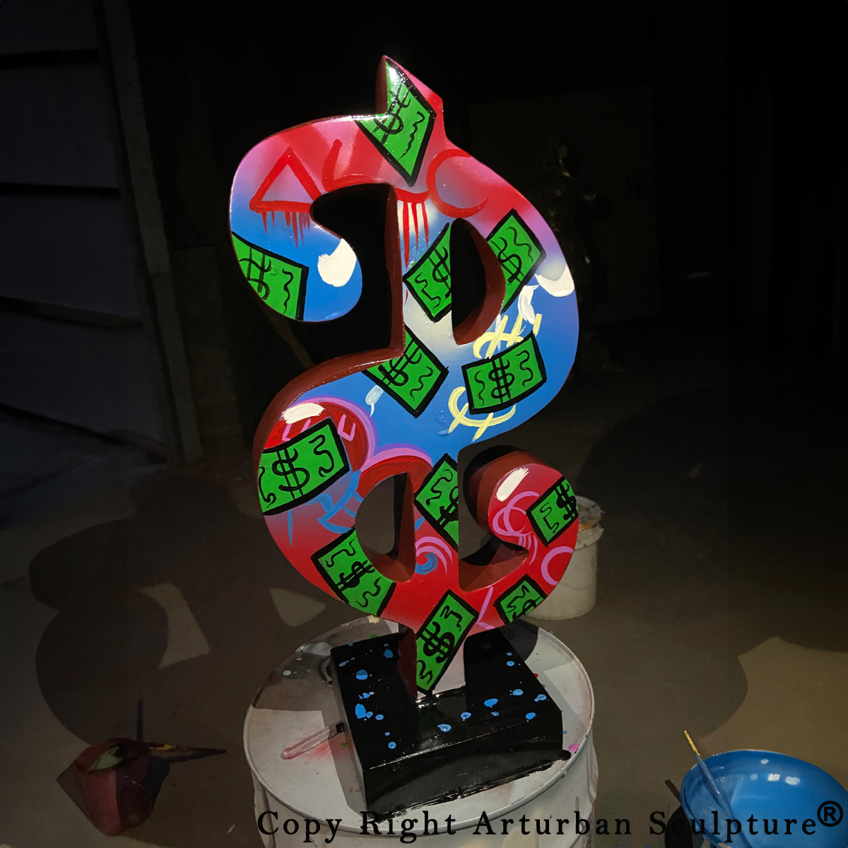 Dollar Sign Statue - Arturban Statue