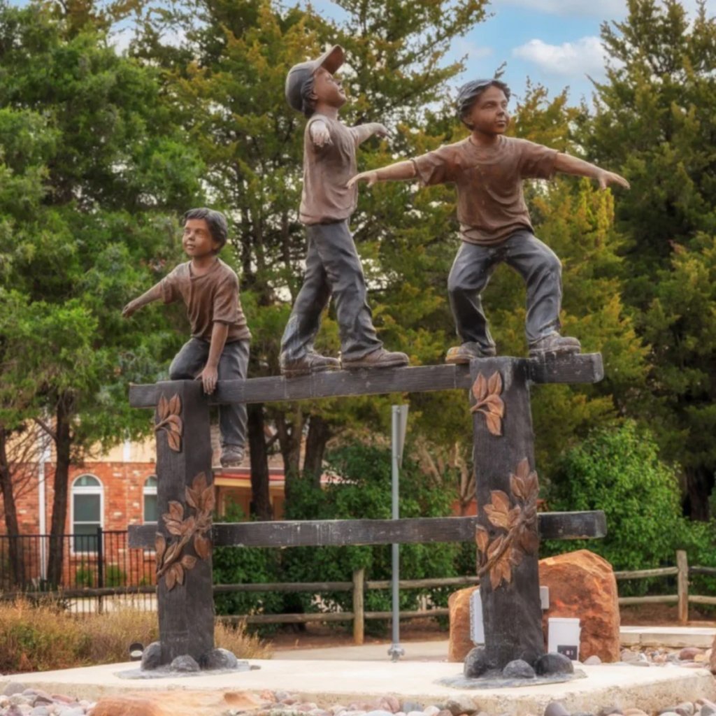 Kids Balancing Statue Outdoor - Arturban Statue