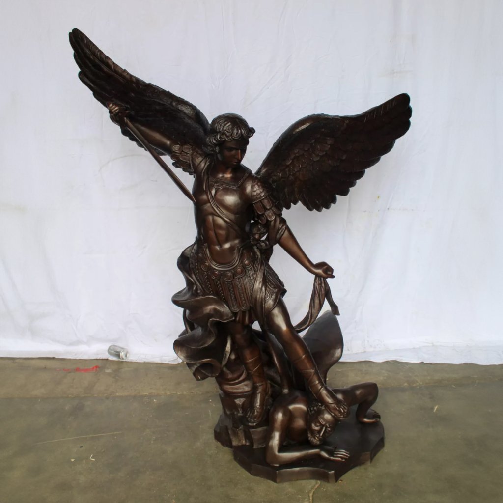 Saint Michael Archangel Slaying Demon Statue - Arturban Statue
