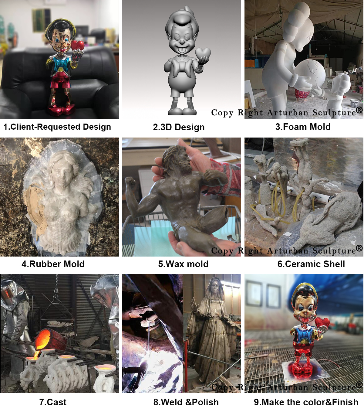 Disney Pinocchio Statue - Arturban Statue