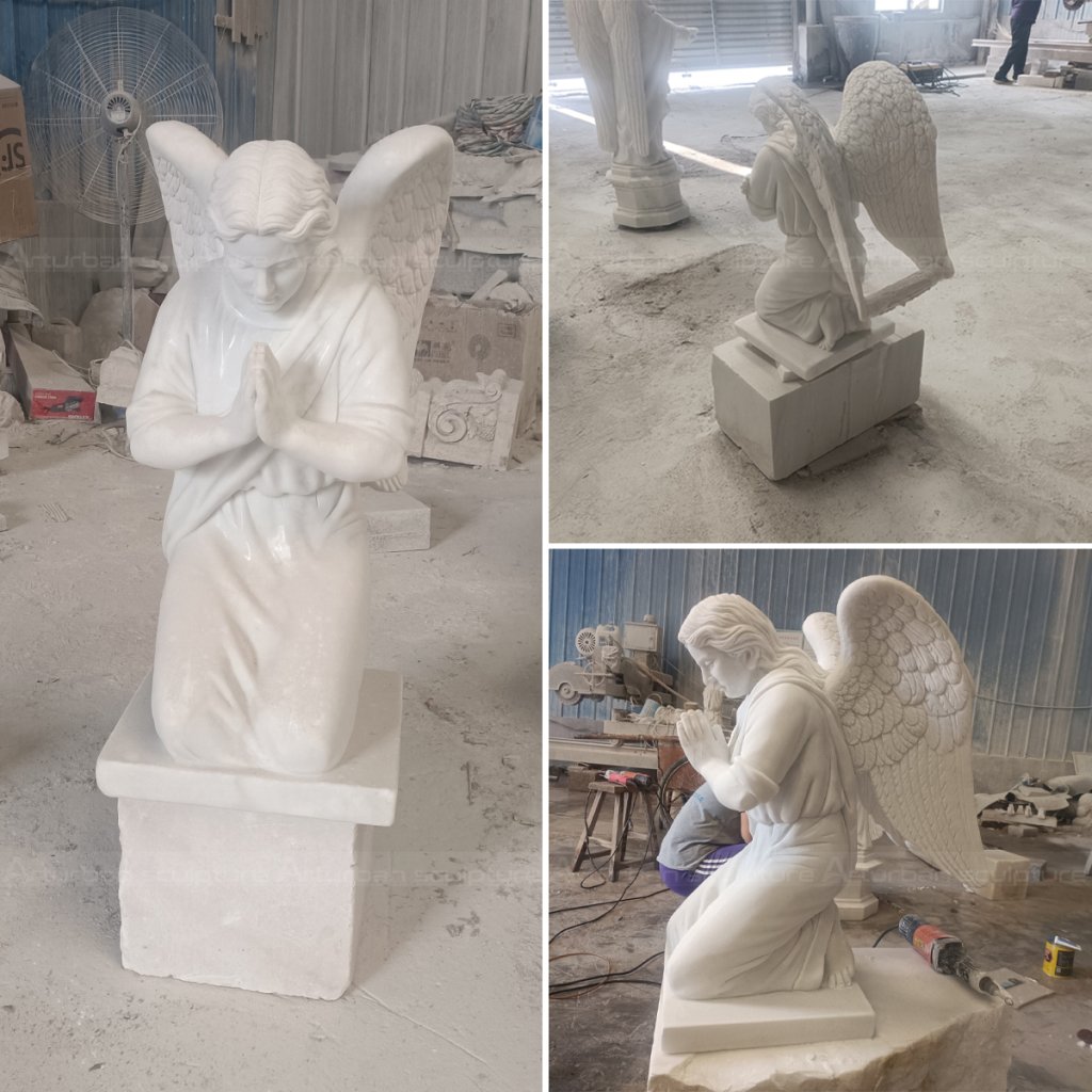 Kneeling Praying Angel Statue - Arturban Statue