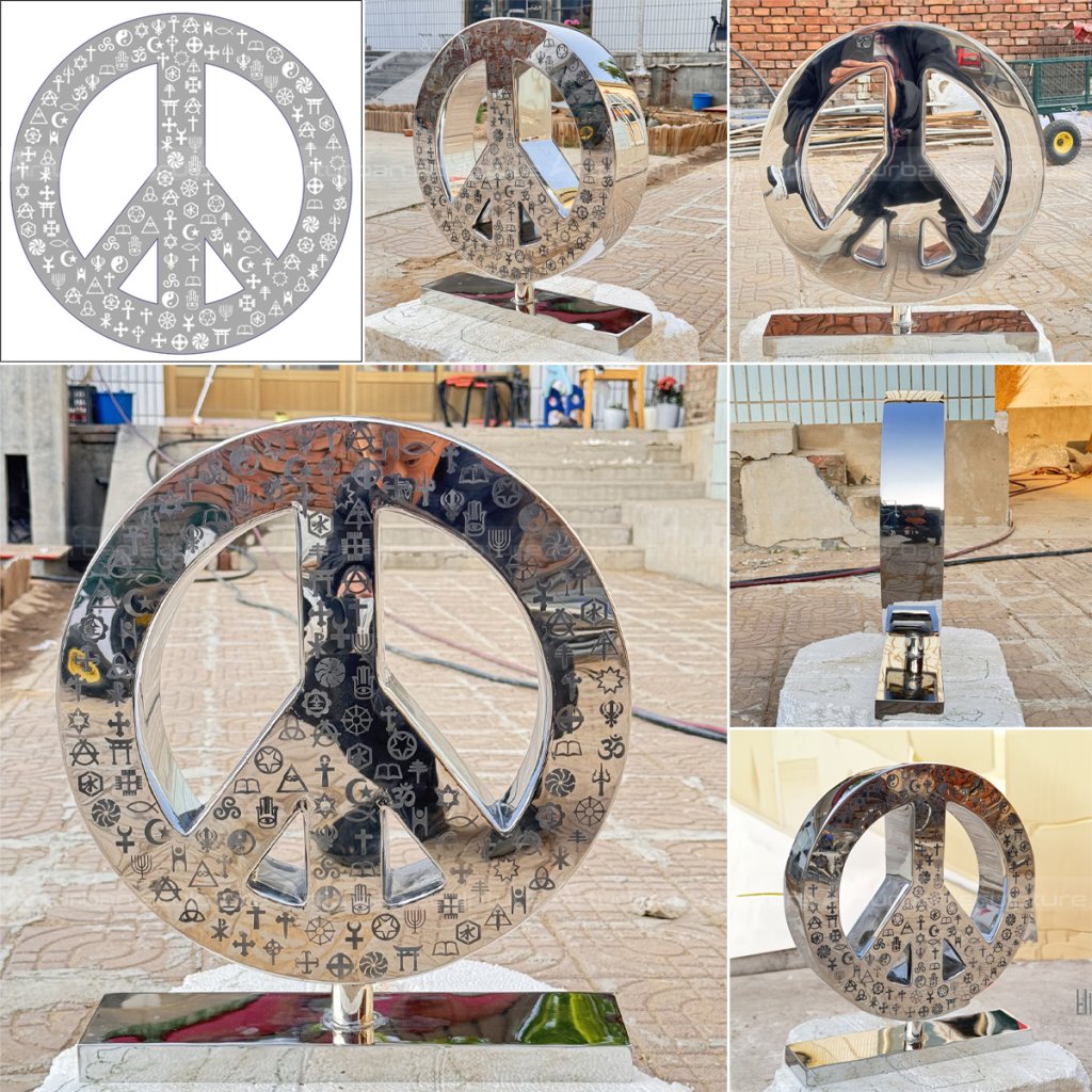 the Art of Peace Symbol - Arturban Statue