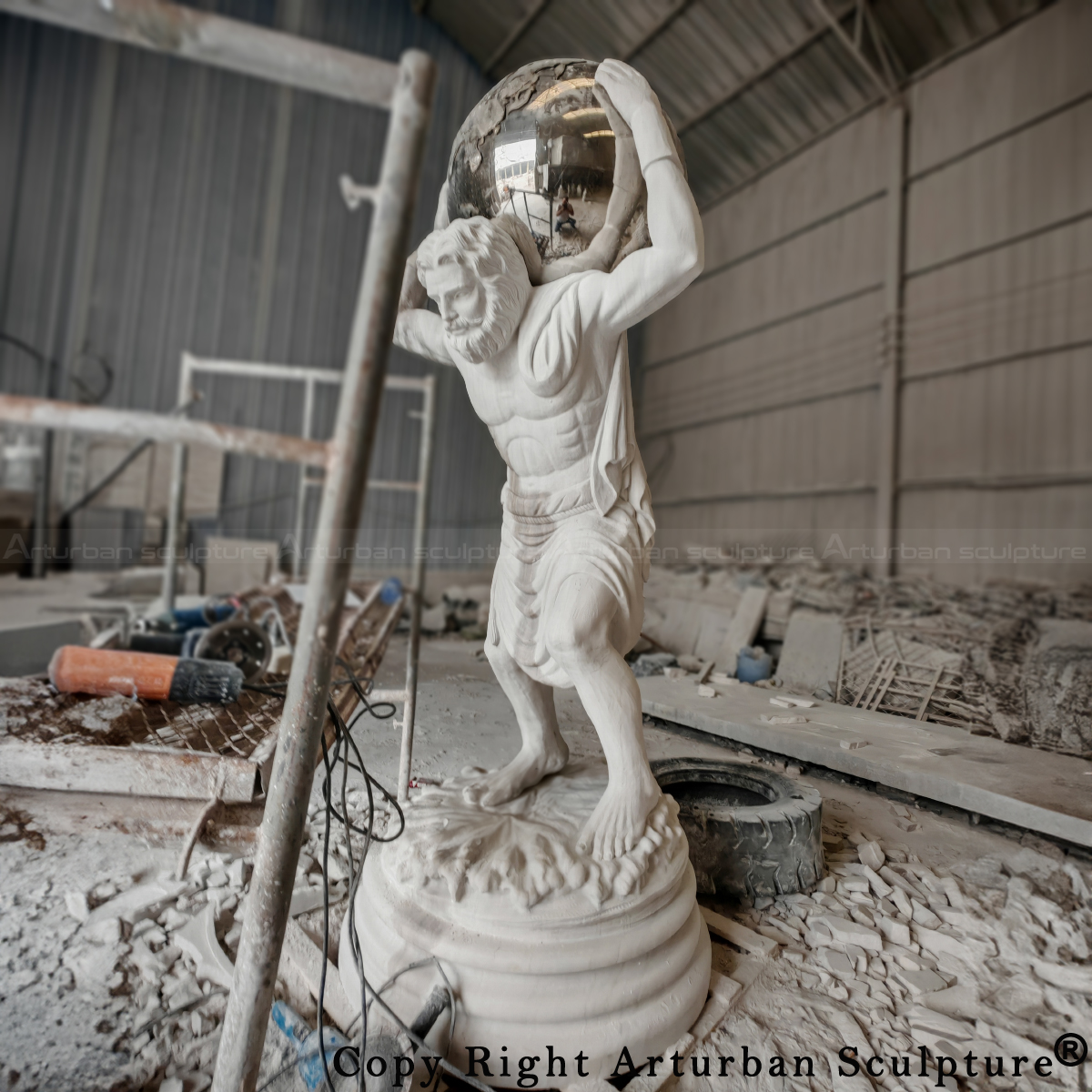 Atlas Greek Mythology Statue,Atlas Holding World Statue - Arturban Statue