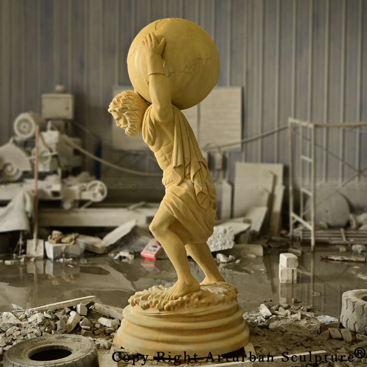 Atlas Greek Mythology Statue,Atlas Holding World Statue - Arturban Statue
