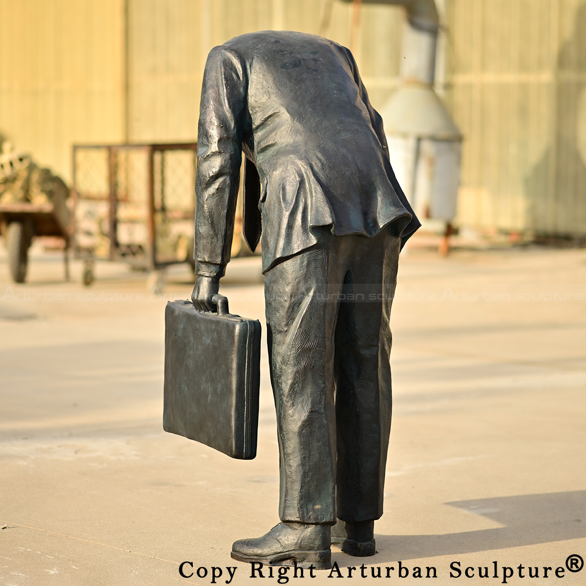 Corporate Head Sculpture,Headless Businessman Statue - Arturban Statue