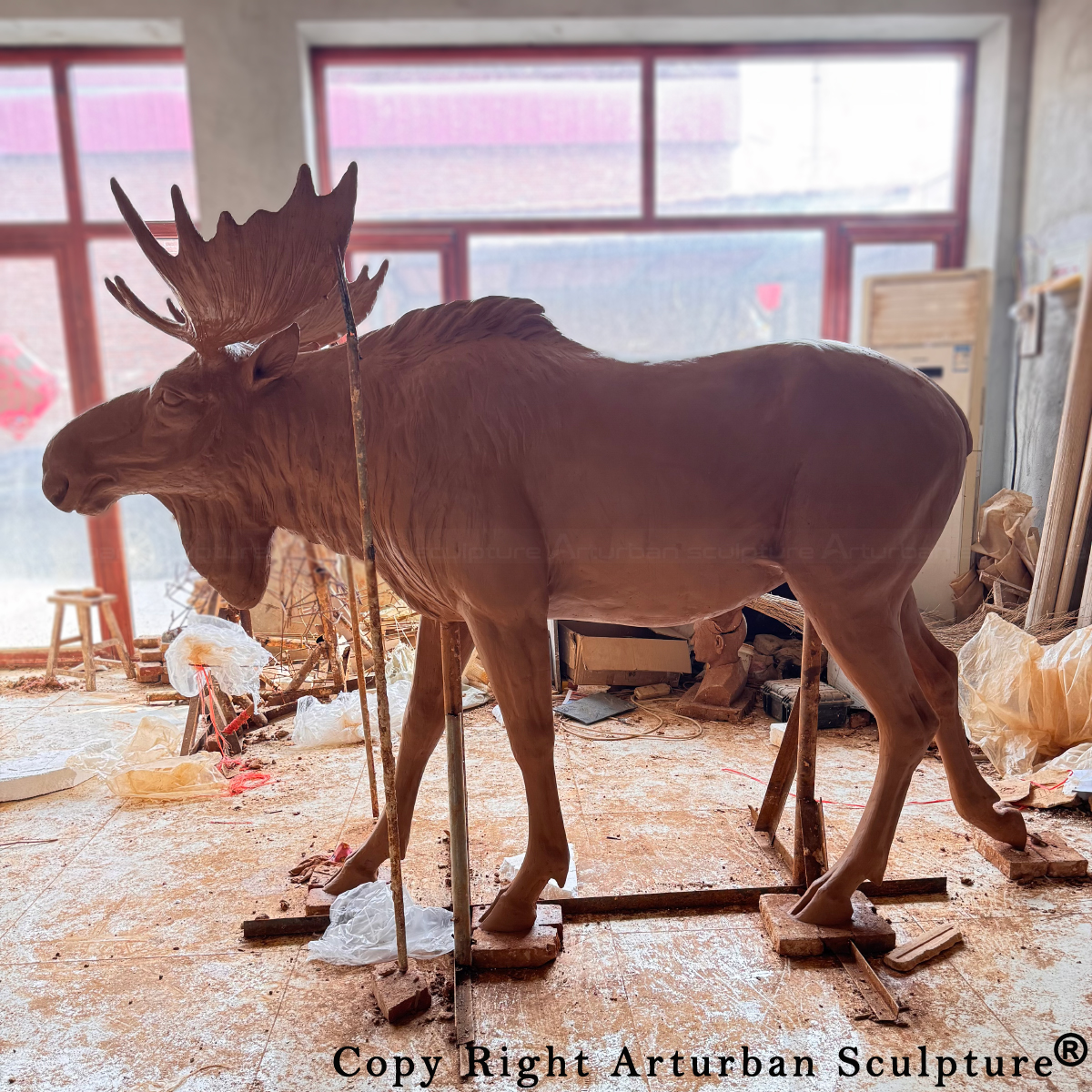 Moose Garden Statue,Large moose sculpture - Arturban Statue