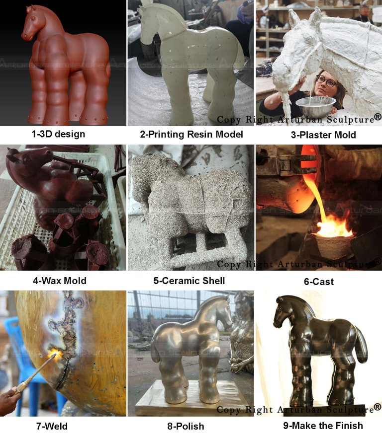 Botero Horse Sculpture - Arturban Statue